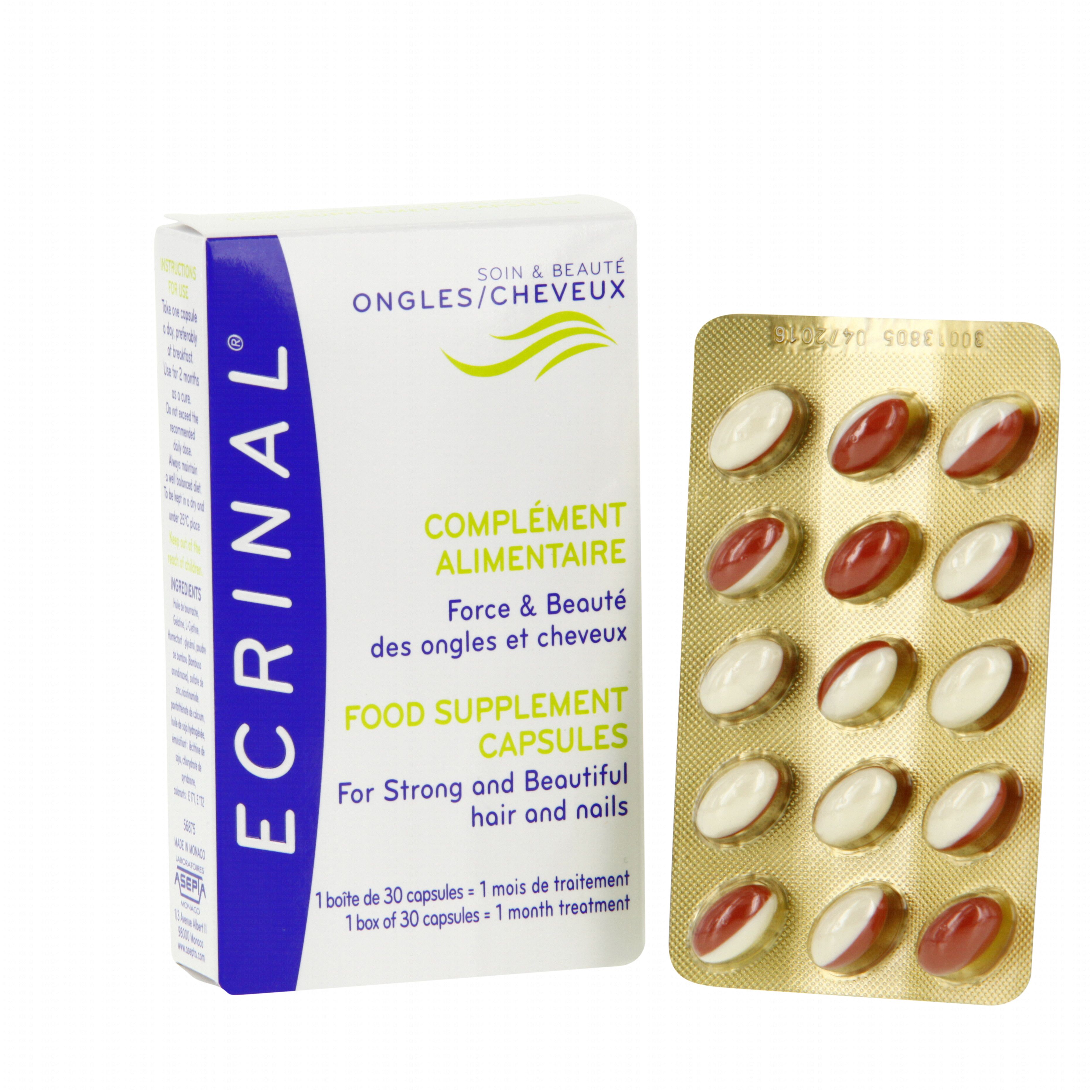 ECRINAL Complément alimentaire ongles et cheveux 30 capsules ... ECRINAL Complément alimentaire ongles et cheveux 30 capsules ...