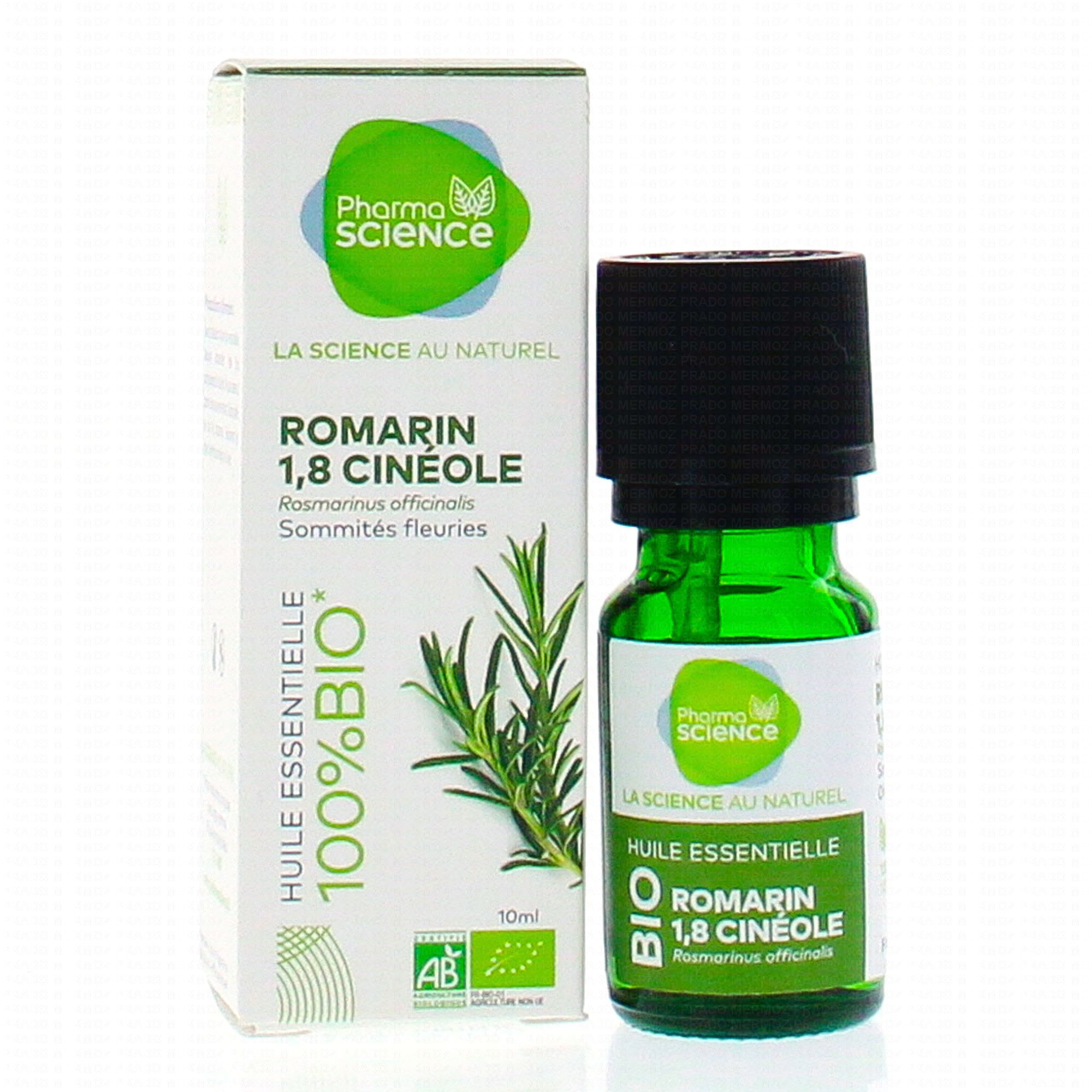 PHARMASCIENCE Huile essentielle de Romarin 1.8 Cinéole bio flacon 10 ml ... PHARMASCIENCE Huile essentielle de Romarin 1.8 Cinéole bio flacon 10 ml ...