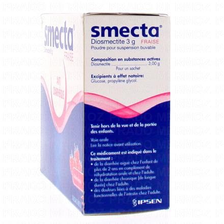 SMECTA 3g Fraise Suspension buvable x18 sachets poudre - Médicament ...
