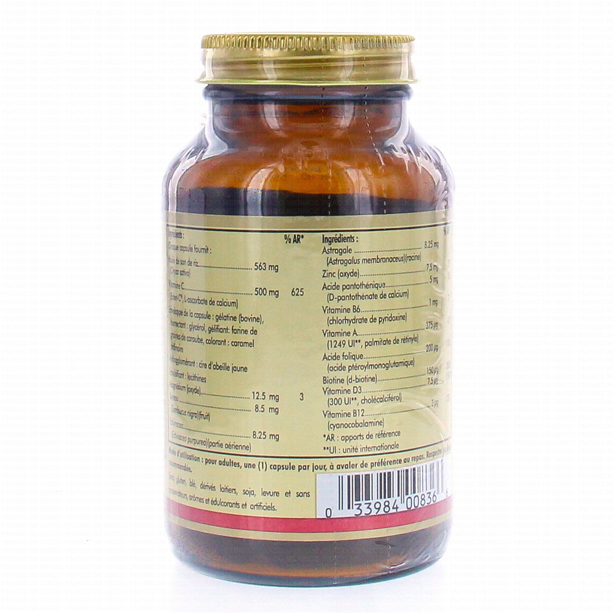 SOLGAR Ester-C Plus Immune Complex x60 capsules - Pharmacie Prado Mermoz